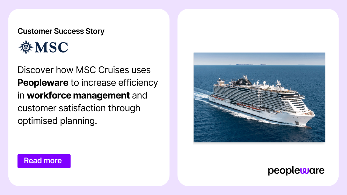 MSC Cruises optimises global workforce management with Peopleware